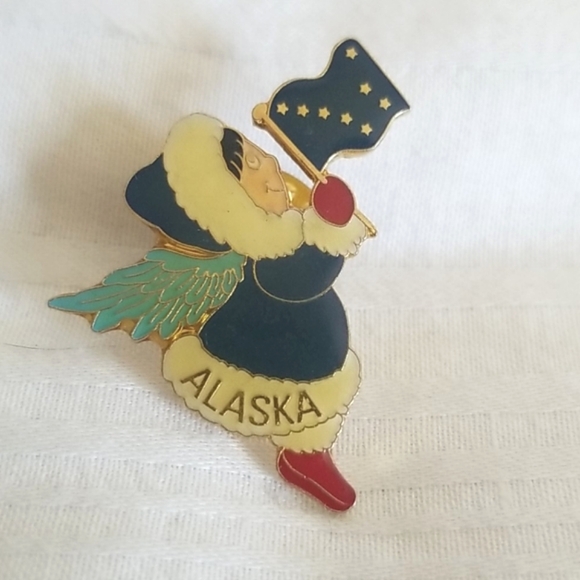 Jewelry | New Gold Alaska Angel Pin Enamel | Poshmark